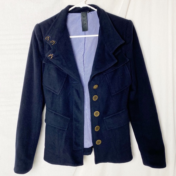 L.A.M.B. | Jackets & Coats | Lamb Rare Softy Navy Angora Utility Jacket ...